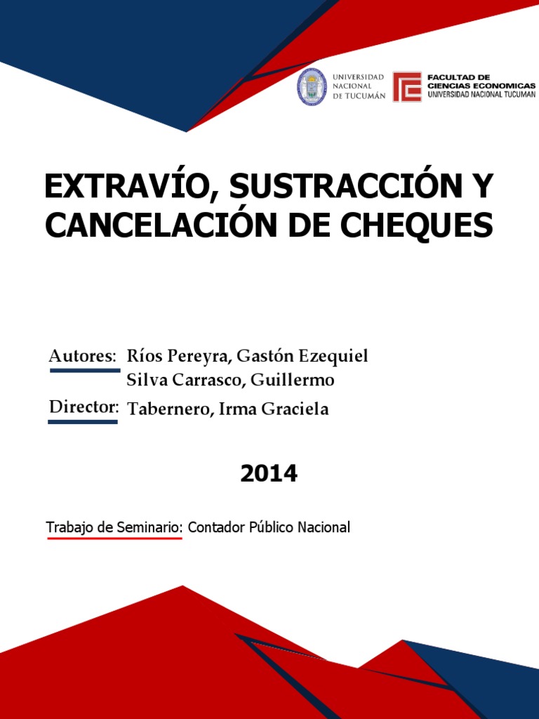 Extravío, Sustracción y Cancelación de Cheques | PDF | Cheque | Pagaré