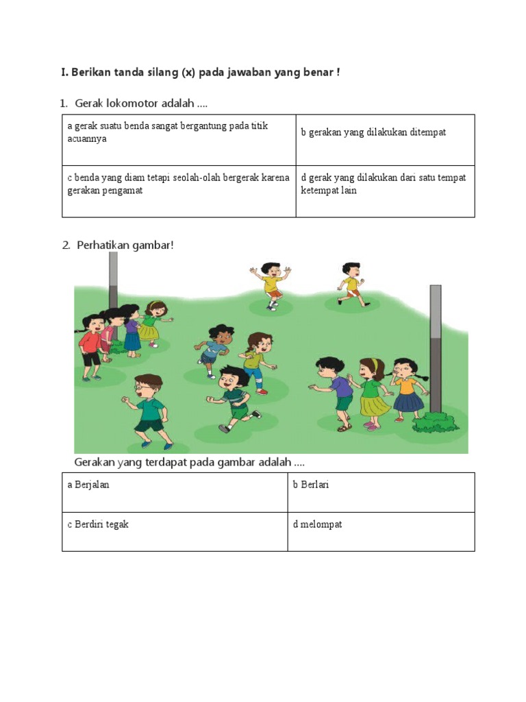 Pengertian dan Contoh Gerak Lokomotor | PDF