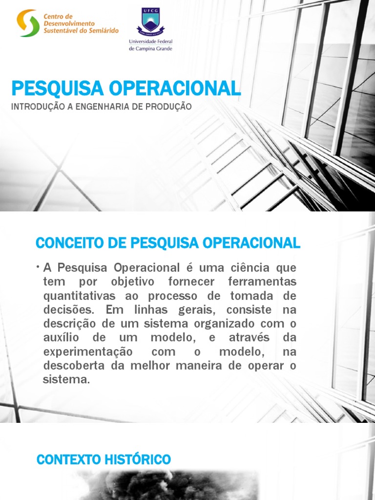 CONCEITO DE PESQUISA OPERACIONAL C | PDF | Pesquisa operacional ...