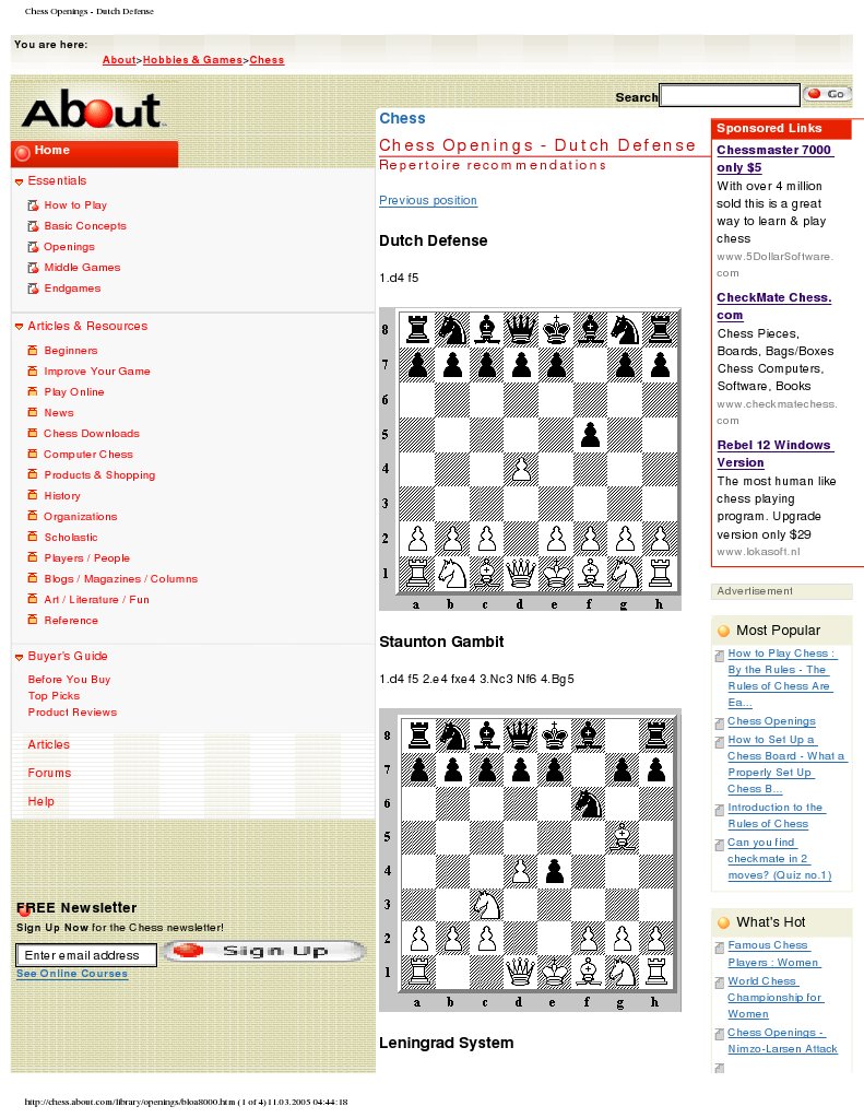 Chess Openings - Dutch Defense | PDF | Chess Openings | Competitive Games