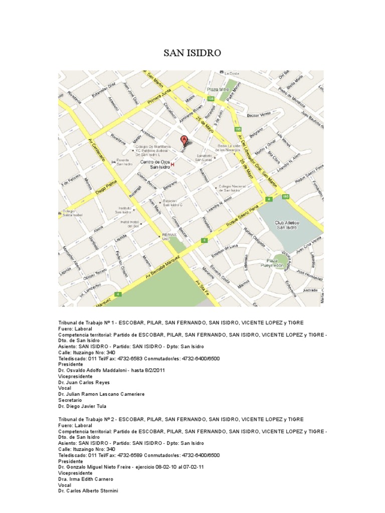 Mapa San Isidro | PDF