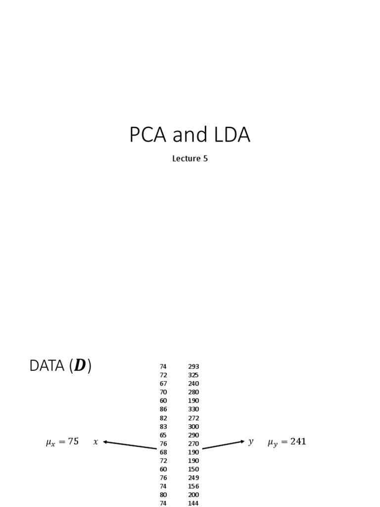 Lecture 5 Pdf Principal Component Analysis Analysis 