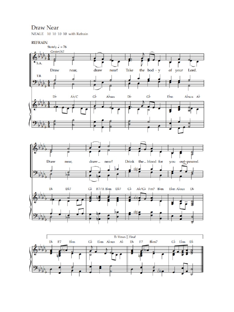 Draw Near Choral | PDF