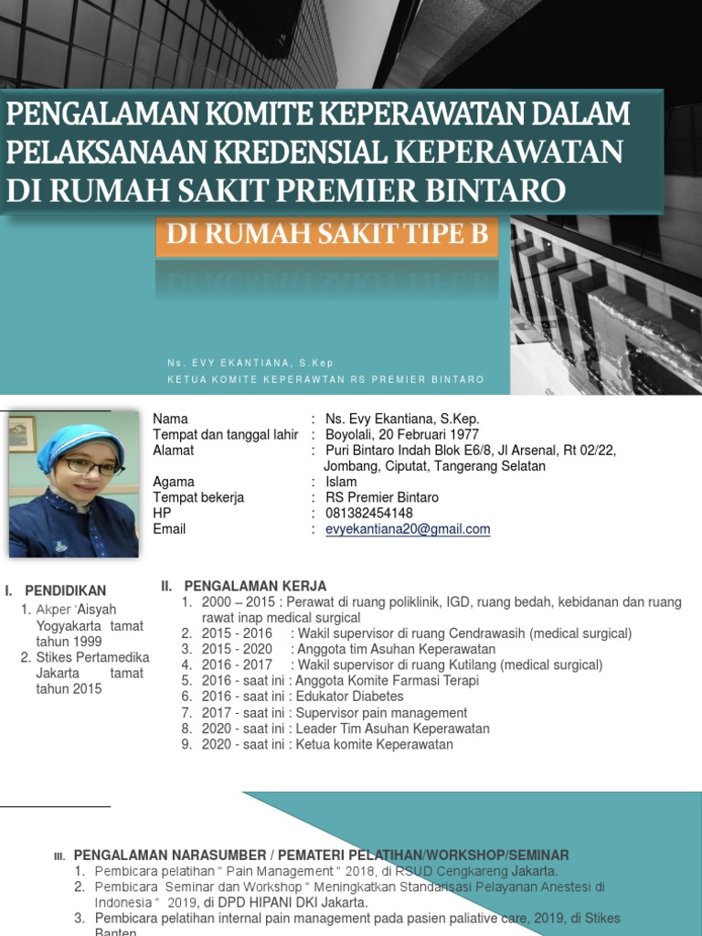 Bu Evy - Proses Kredensial RS Type B | PDF