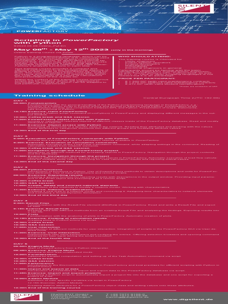S2023 05 08 Online Pyt En Scripting In Powerfactory With Python Pdf Scripting Language