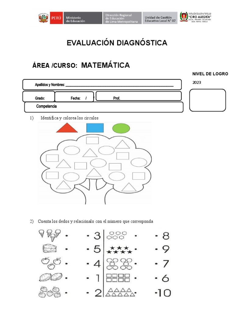 Evaluación Diagnostica 5 Años | PDF