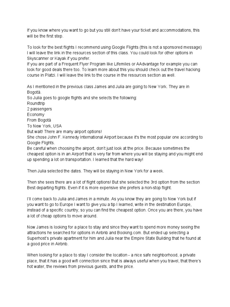 Script Making Reservations and Booking Activities | PDF | Airport | Car ...