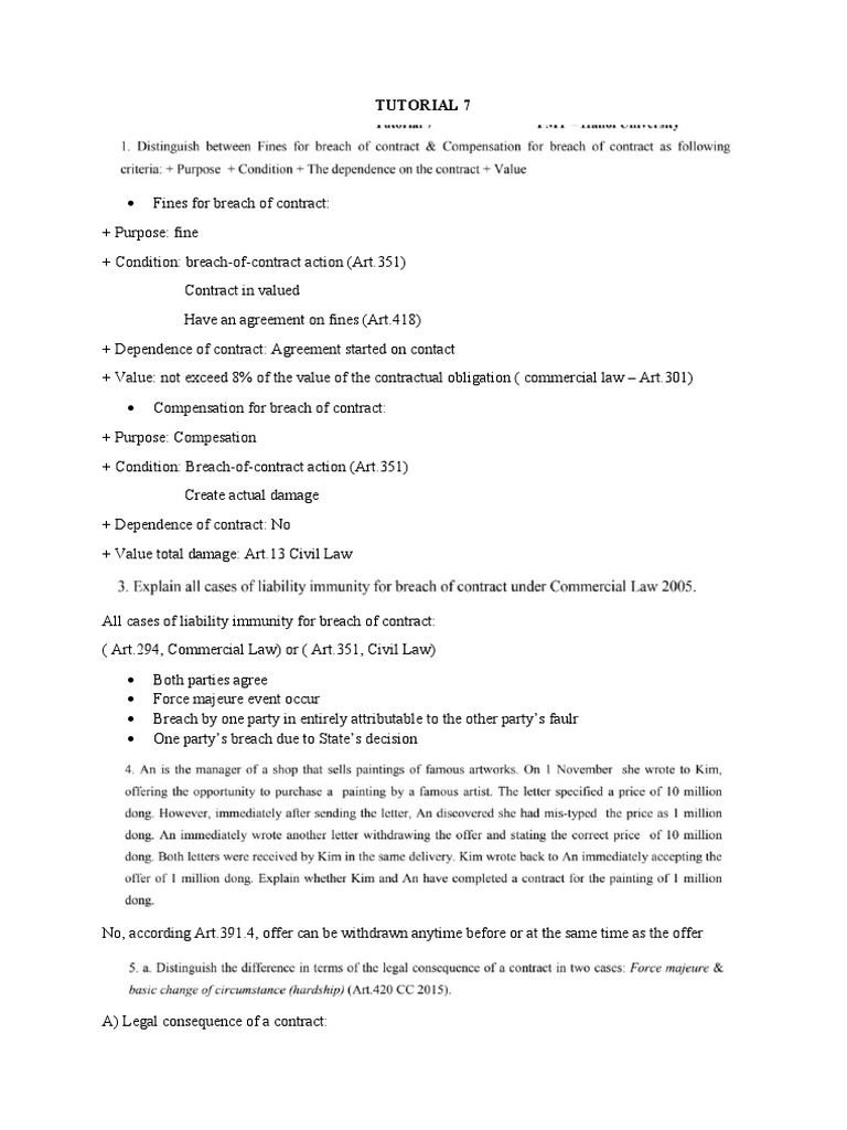 Tutorial 7 BLW | PDF