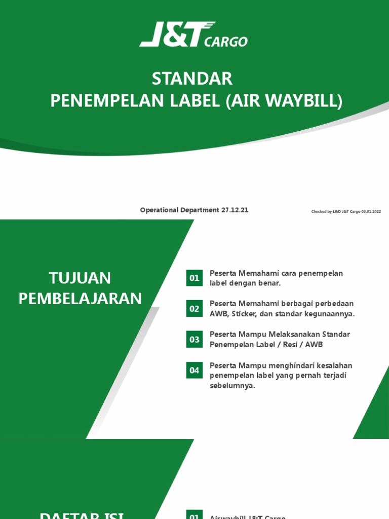 Standar Penempelan Label (Air Waybill) | PDF