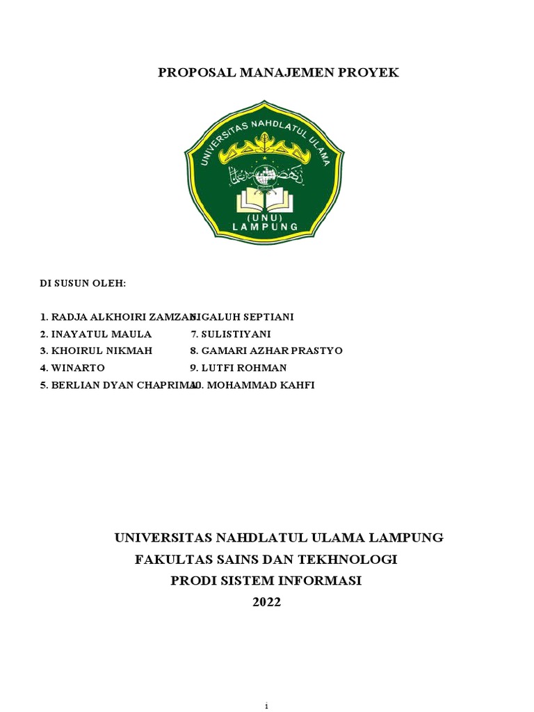 Proposal Manajemen Proyek | PDF