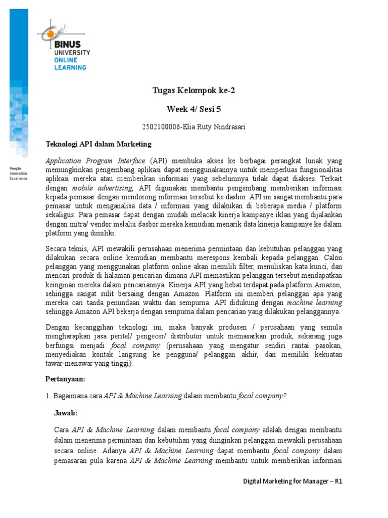 OPTIMIZING SALES THROUGH API AND MACHINE LEARNING | PDF