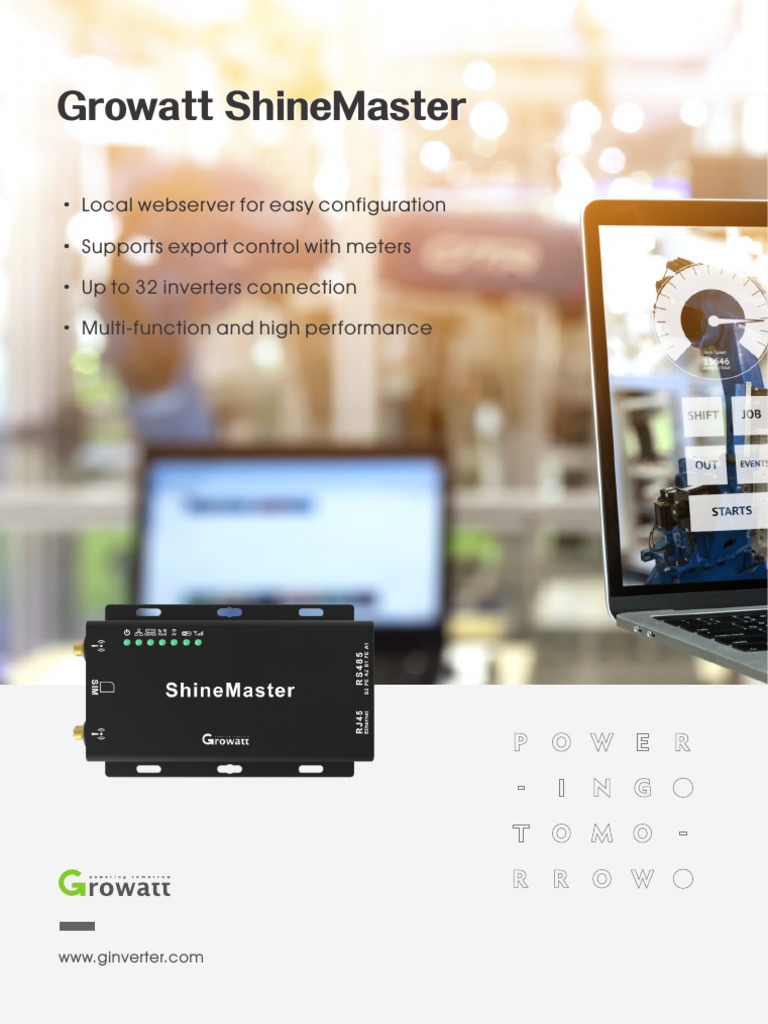 Growatt ShineMaster X Overview | PDF | Networking | Internet & Web