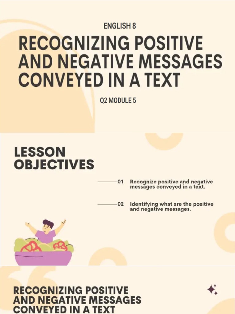 Recognizing Positive and Negative Message | PDF | Cognitive Science | Psychological Concepts