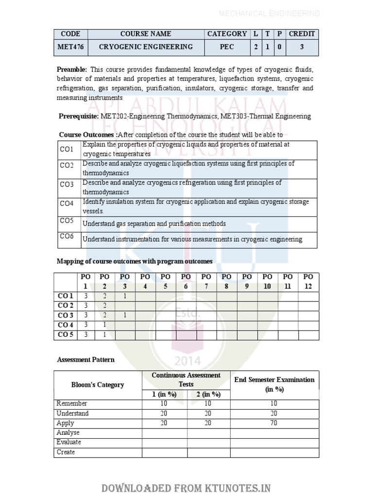 Cryogenic Engineering | PDF | Cryogenics | Gases