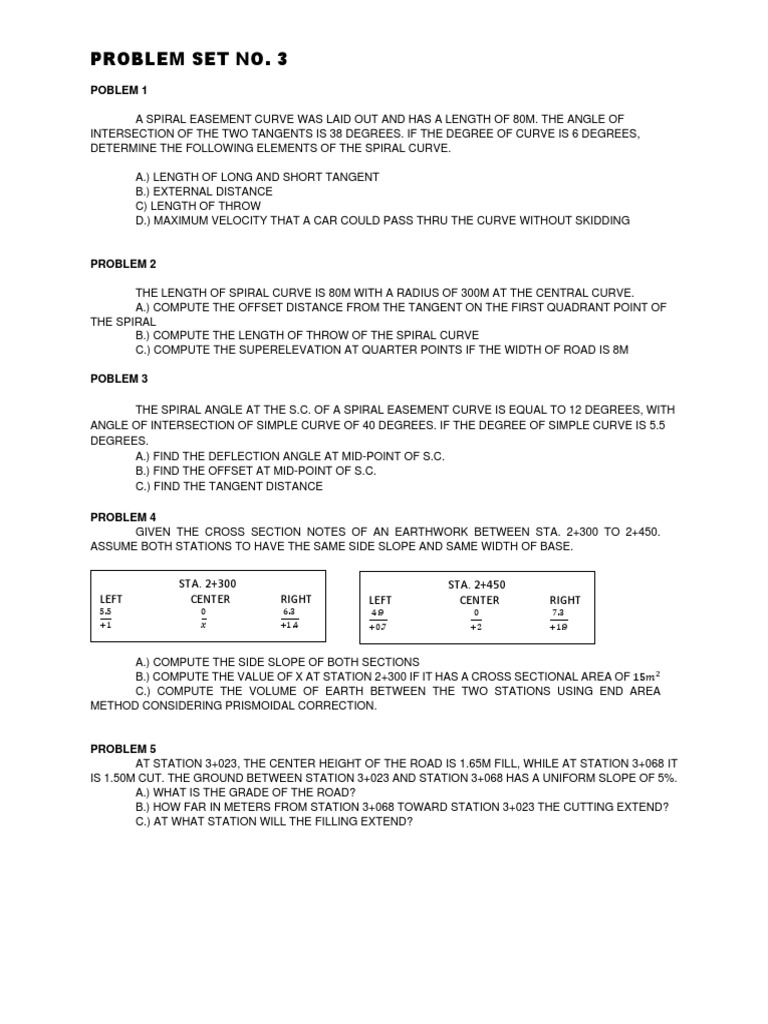 Problem Set No. 3: Poblem 1 | PDF | Tangent | Slope