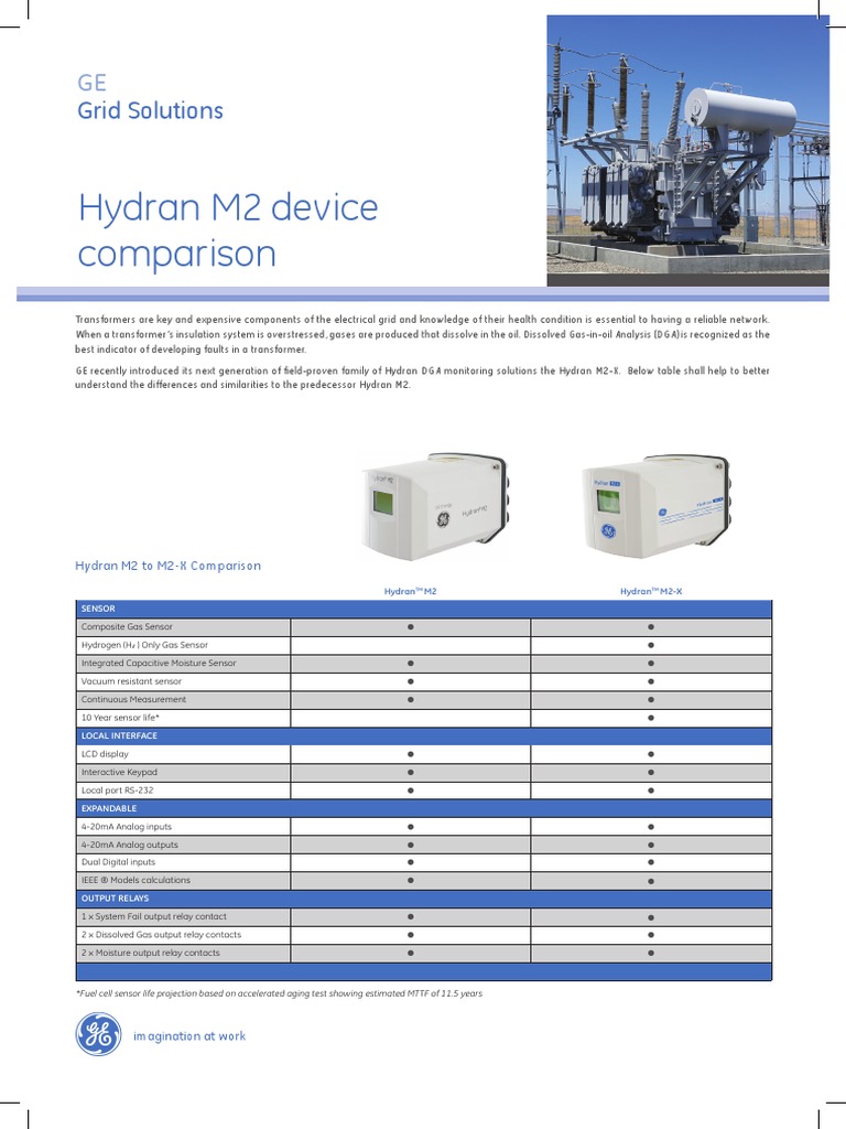 GE M&D - M2 TO M2X - 181127 - Comparison - A4 - HRWC | PDF | Sensor | Transformer