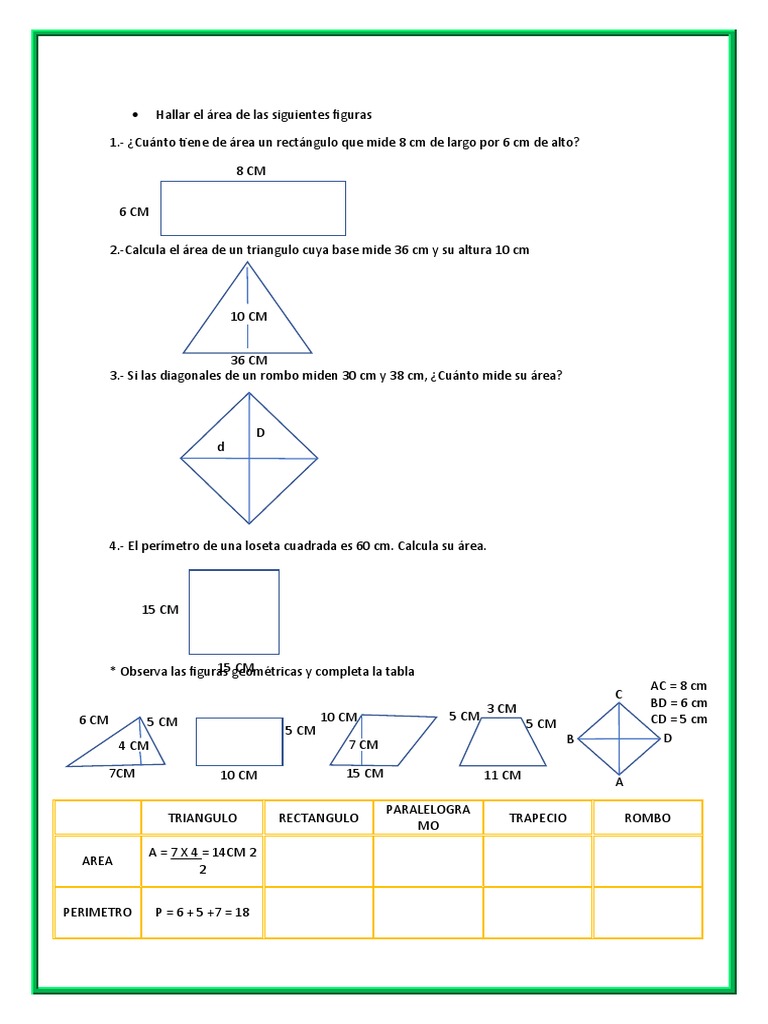 18-04-23 Ficha Mat - Área | PDF