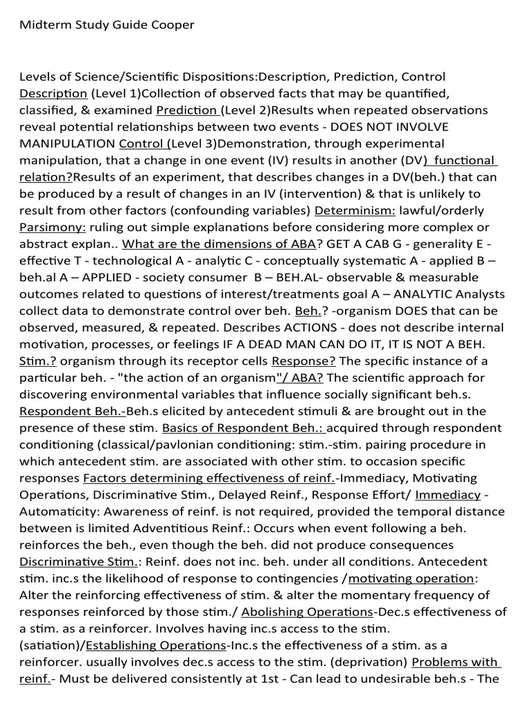 Foundations Mid Term Exam 2 Rev | PDF | Reinforcement | Classical ...