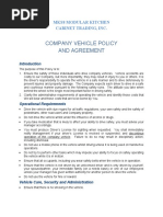 Company Car Policy Sample | PDF | Driving | Employment