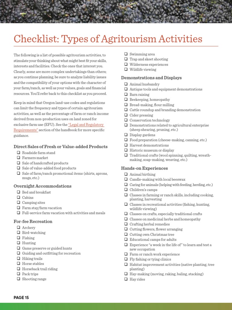 MODULE 2 Agritourism Activities | PDF | Hay | Farms