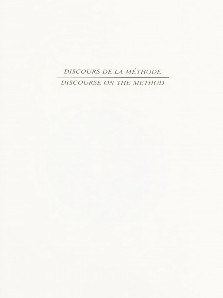Descartes - ''Discourse On Method'' (Heffernan) | PDF