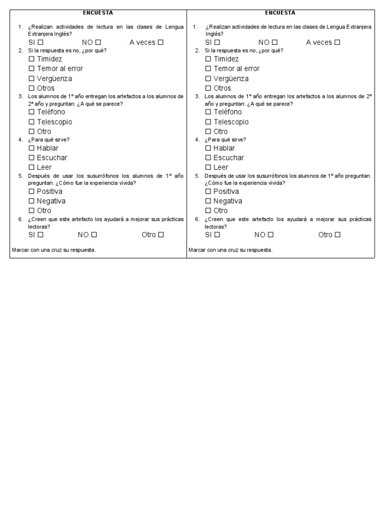 Encuesta Feria de Ciencias | PDF