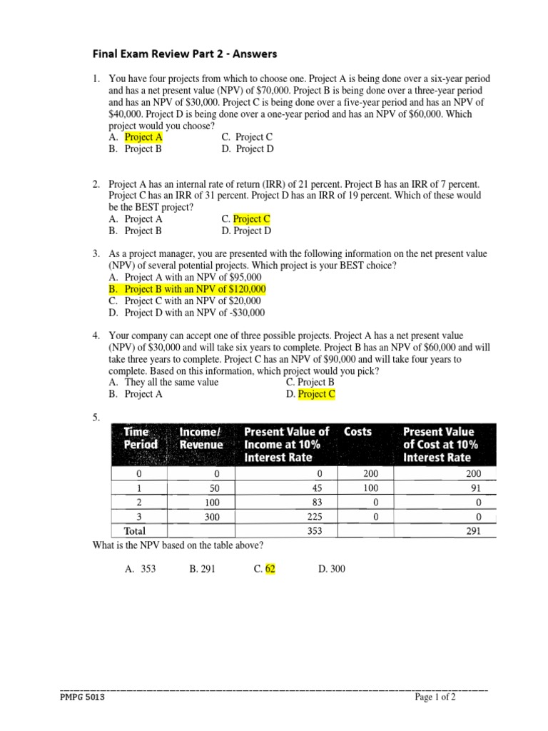 Final Exam Review Part 2 Answers | PDF | Expense | Equity (Finance)