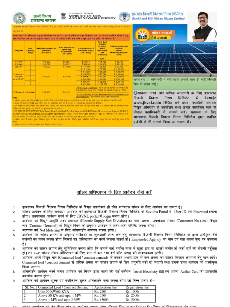 JBVNL Rooftop Solar Installation Guide | PDF | Solar Energy | Sun