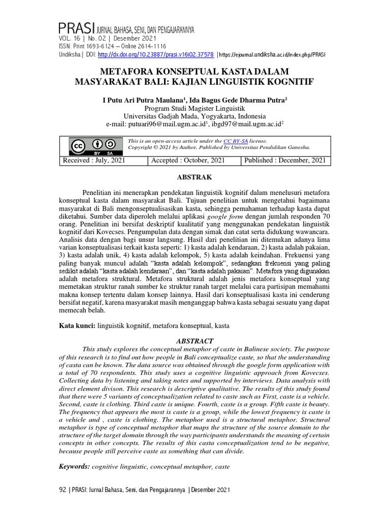 Konseptual Kasta Di Bali | PDF | Ilmu Sosial