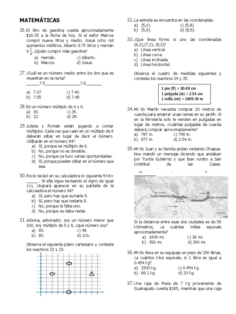 Problemas Matemáticos y Conversiones | PDF | Cantidad | Metrología