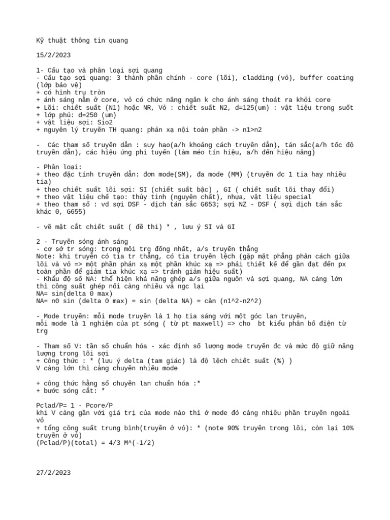 Thông Tin Quang | PDF