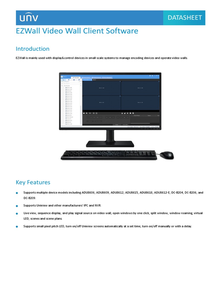 UNV EZWall Video Wall Client Software | PDF | Microsoft Windows | Video