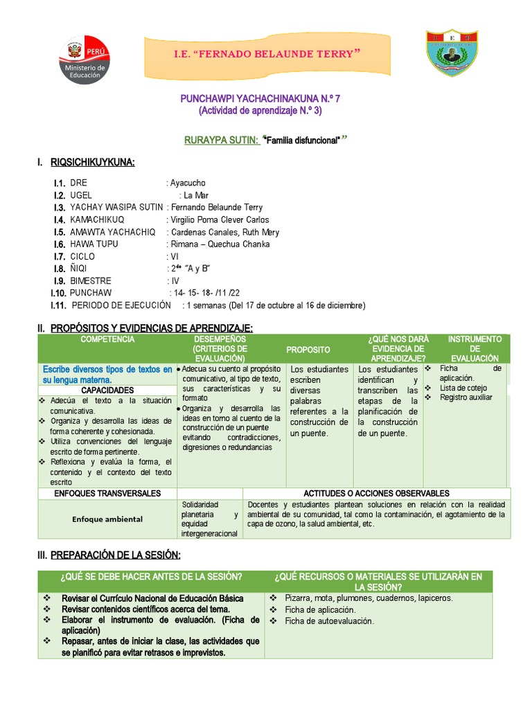 ACTIVIDAD DE APRENDIZAJE #7 - 3 VII CICLO 2do AyB | PDF | Cognición