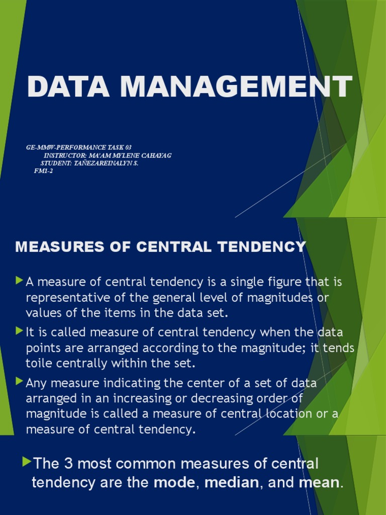 Data Management: Ge-Mmw-Performance Task 03 Instructor: Ma'Am Mylene ...