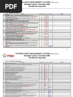 MLC Inspection Checklist | PDF | Sailor | Occupational Safety And Health