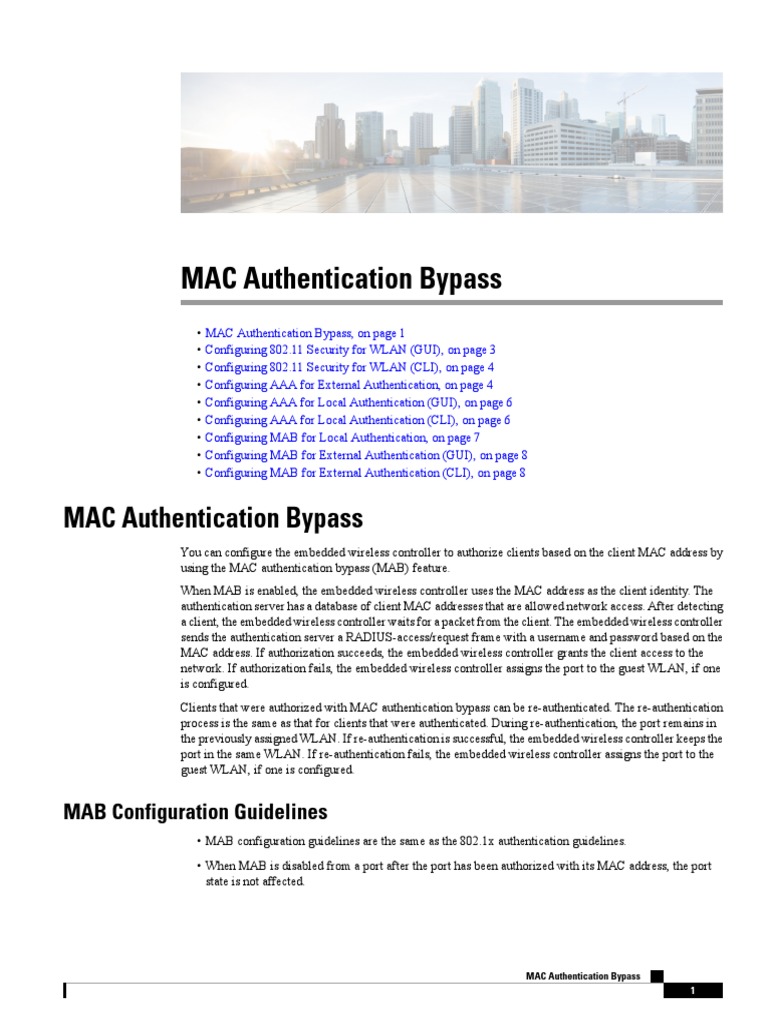 Mac Authentication Bypass | PDF | Wireless Lan | Radius