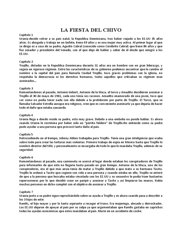 Fiesta Del Chivo | PDF | Ciencias sociales | Historia