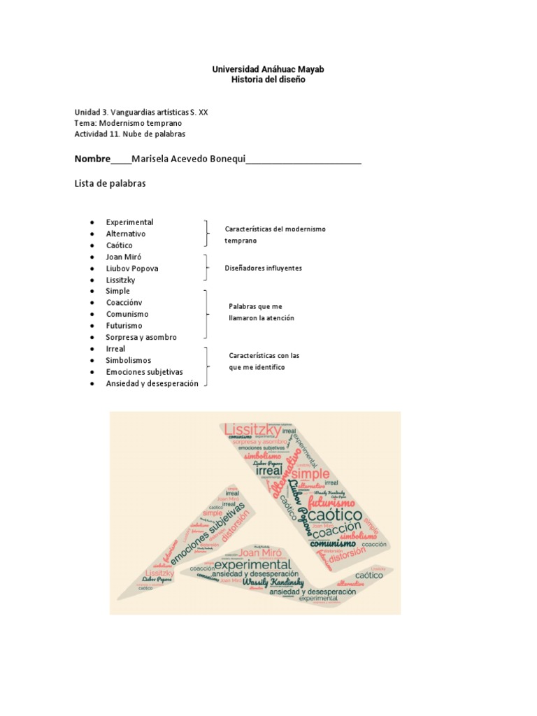 ACT 11 - Nube de Palabras - Marisela Acevedo Bonequi | PDF