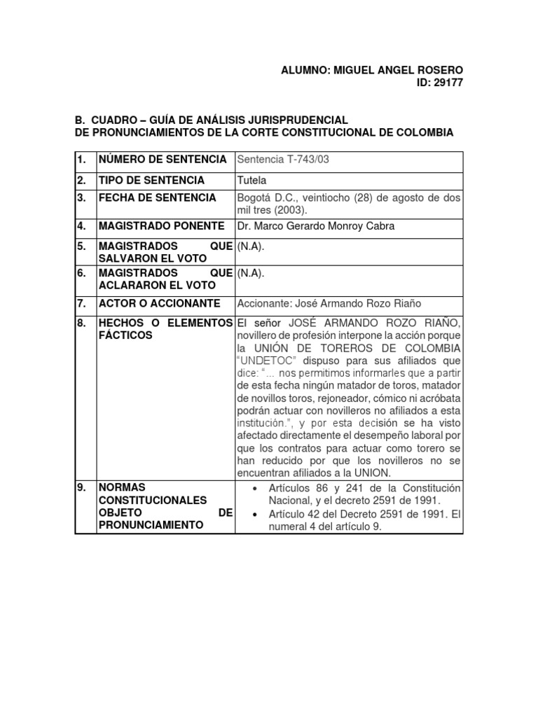 Analisis Sentencia | PDF | Sentencia (ley) | Gobierno