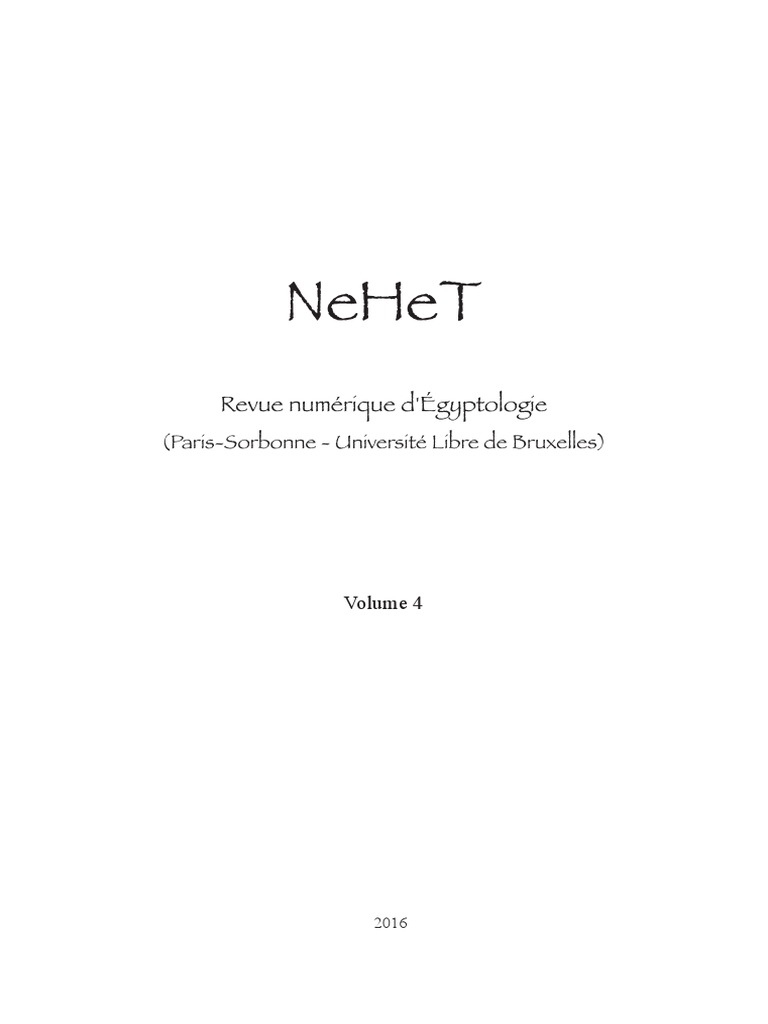Nehet 4 | PDF | Horus | Papyrus (papier)