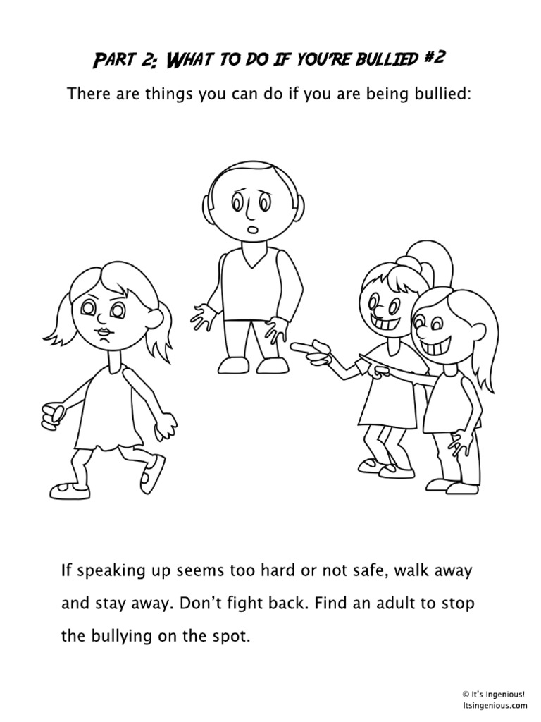 Anti Bullying Coloring Page 02 02 | PDF