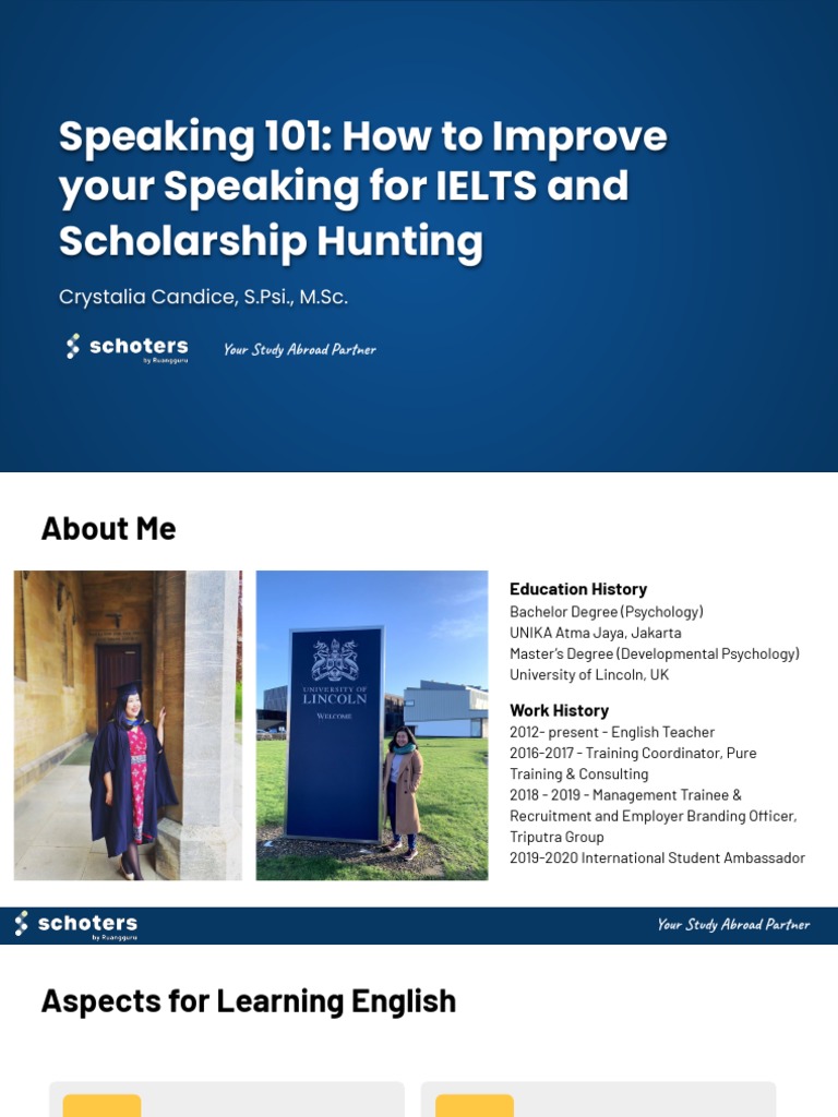 Speaking 101 Pdf International English Language Testing System