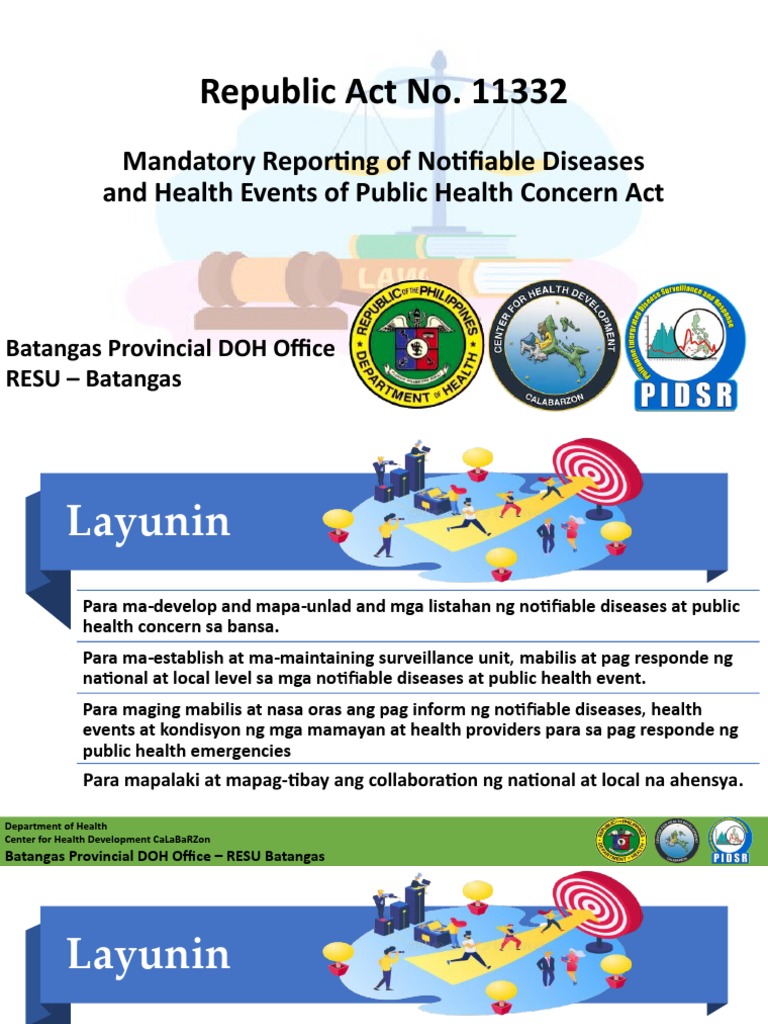 Republic Act No. 11332 BHW | PDF