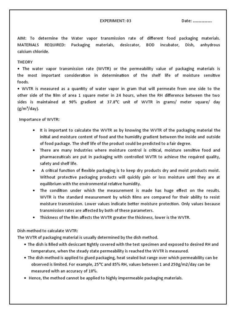 EXPERIMEN1 | PDF | Humidity | Physical Sciences