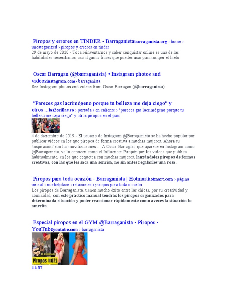 Guía definitiva de Óscar Barragan, el influencer conocido como 'El Influencer Piropión' | PDF ...