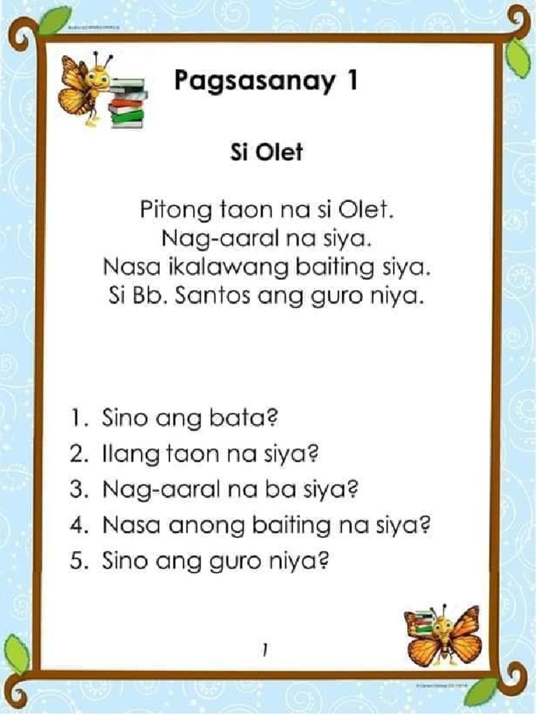 Stories With Comprehension Questions | PDF