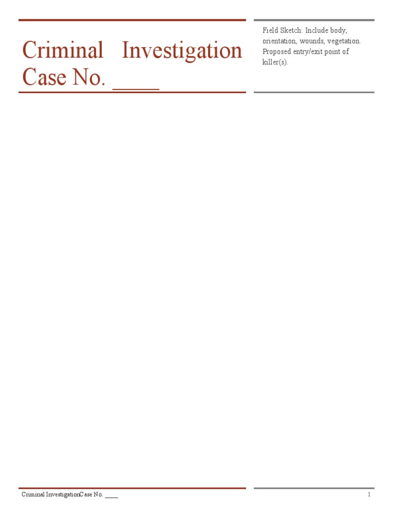 Criminal Investigation Notes | PDF | Crime Scene | Forensic Science