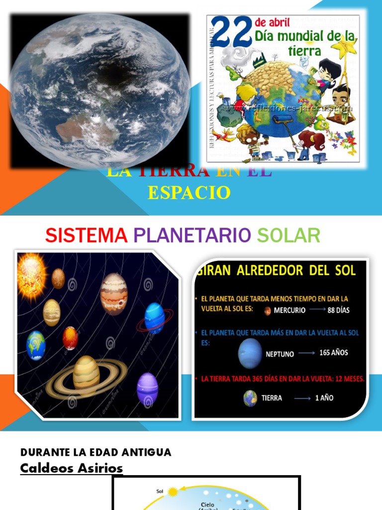 Diapositiva La Tierra en El Espacio - 2018 | PDF | Tierra | Luna