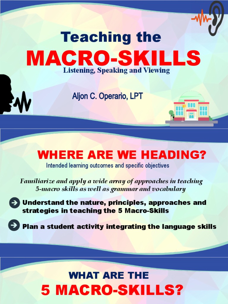 Lesson Guide On Teaching Listening, Speaking and Viewing | PDF ...