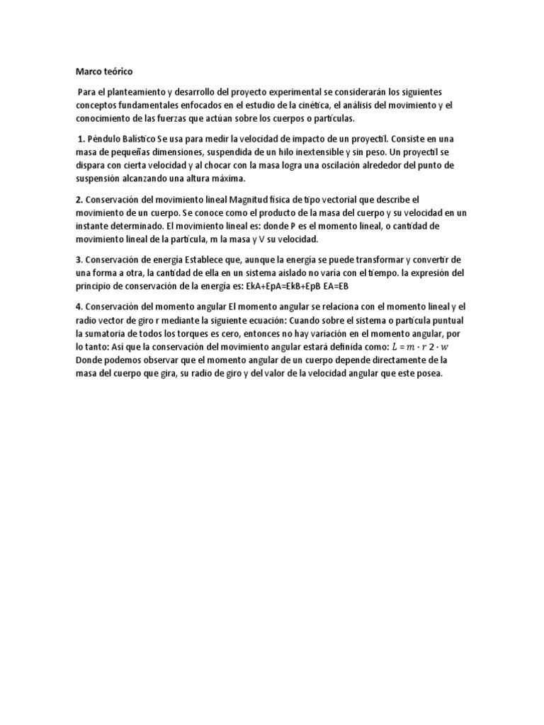 Pendolo Balistico F Mecanica Alonso | PDF